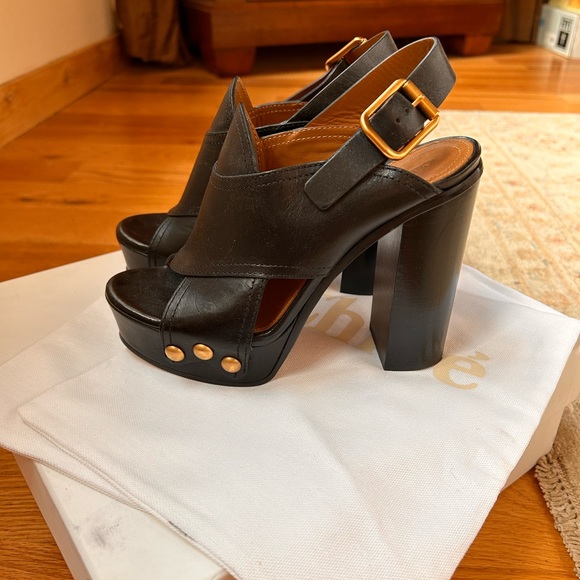 Chloe | Shoes | Chloe 0mm Block Heel Sandals | Poshmark